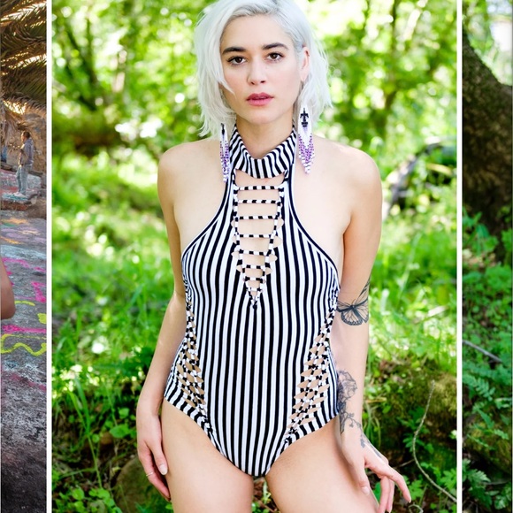 Warrior Within Designs | Other | Warrior Within Designs Circus Stripe Bamboo Calista Bodysuit ...
